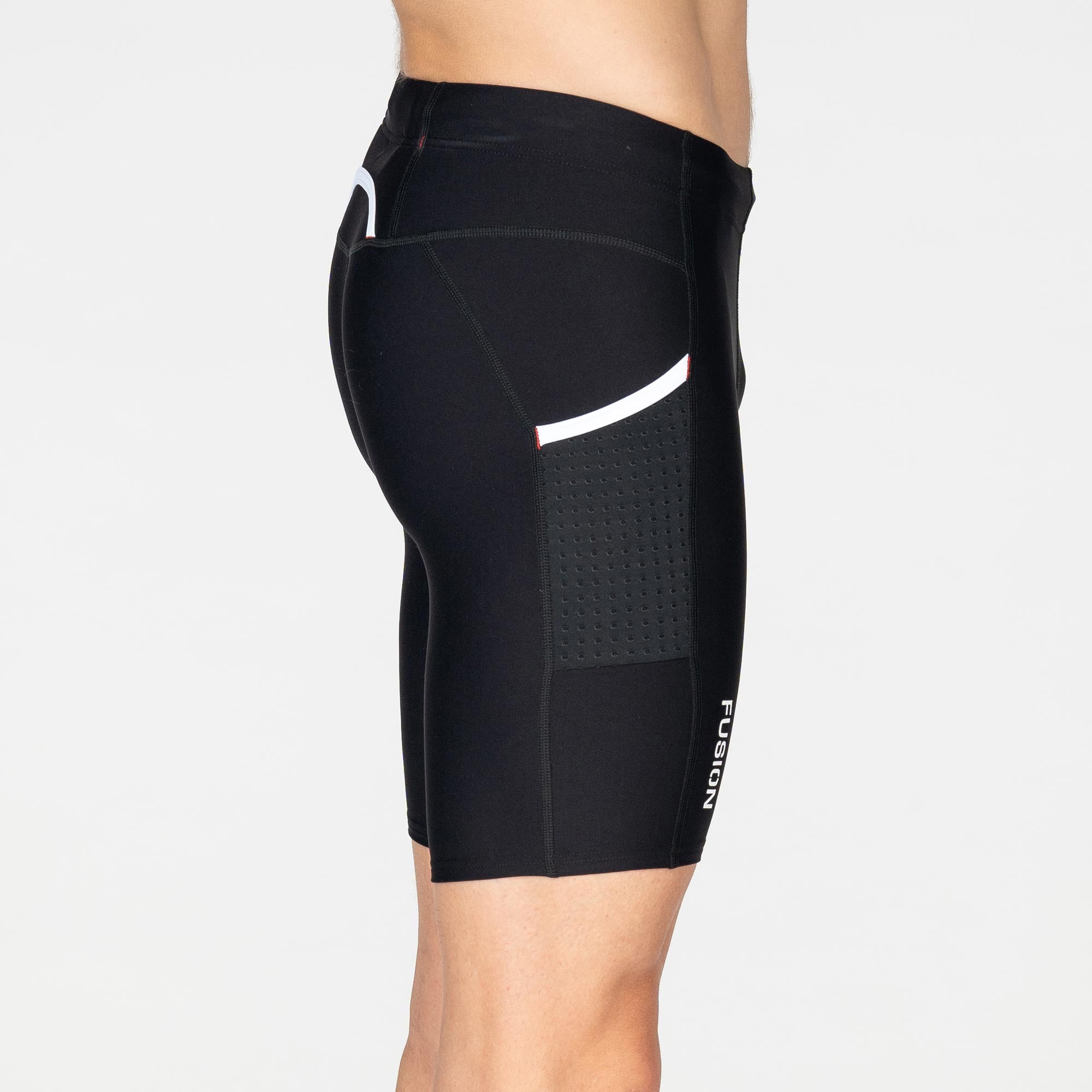 FUSION Men's Short Run Tights with pockets - FM Sports